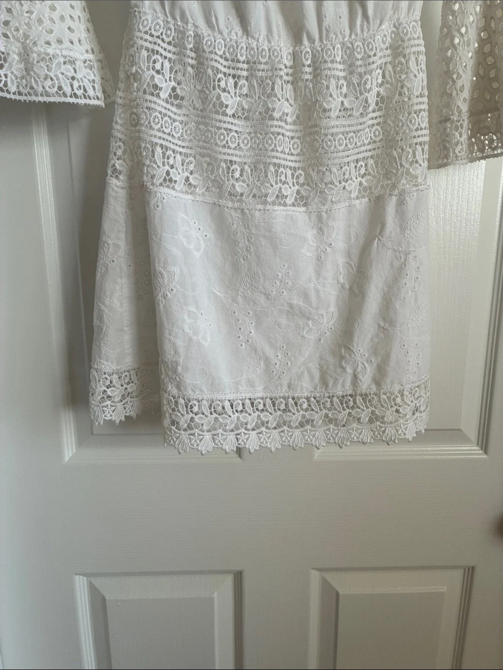 Heaven | Dresses | Festival Open Embroidery Boho Eyelet Bell Sleeve ...